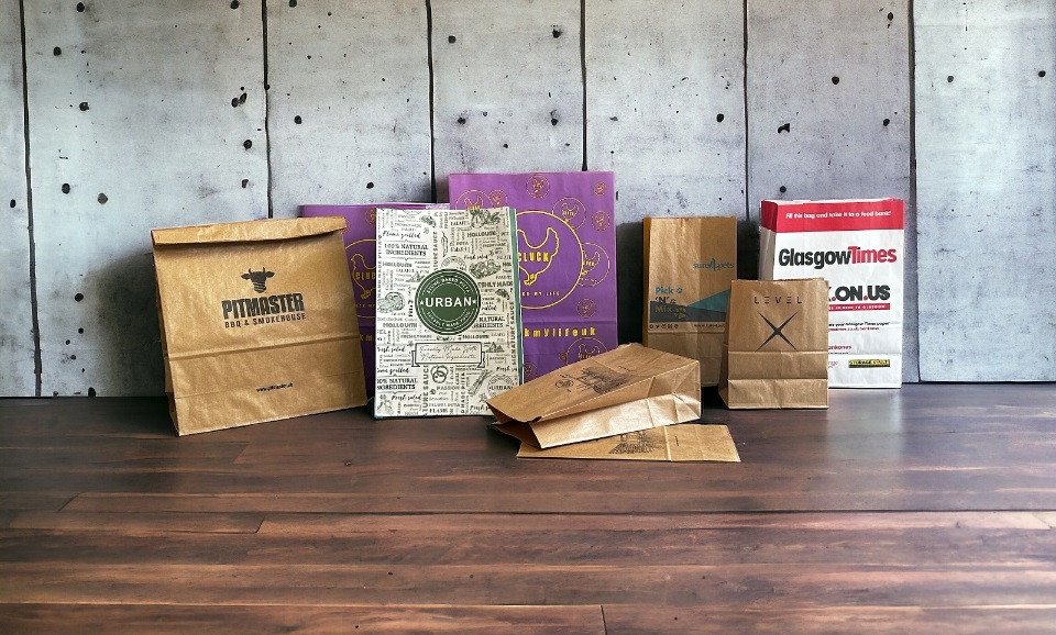 Paper Grab Bags - Printed Carrier Bags Shop