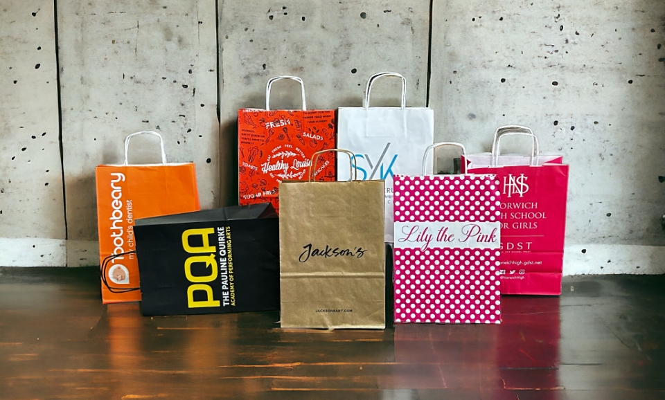 Printed Paper Carrier Bags | Paper Bags with Logo | Get a quote